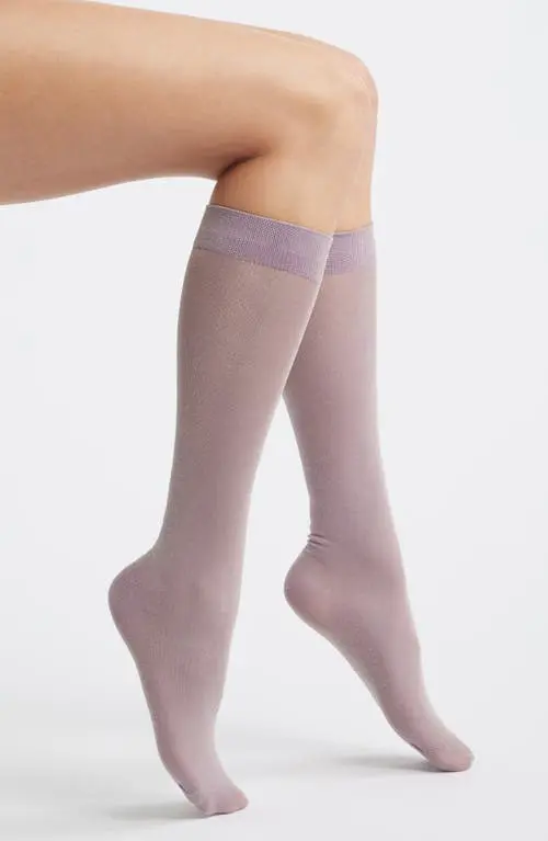 HIGH HEEL JUNGLE Glitterati Metallic Knee High Socks - Purple