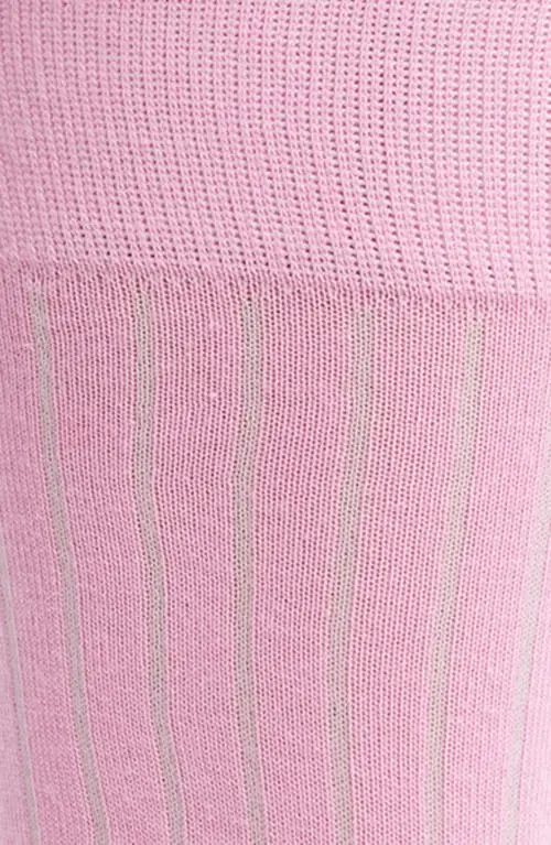 HIGH HEEL JUNGLE Arcade Stripe Crew Socks - Pink