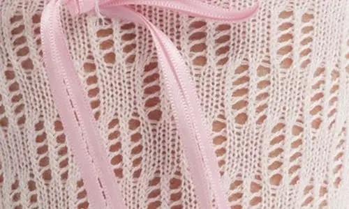 HIGH HEEL JUNGLE Charma Tie Pointelle Crew Socks - Pink