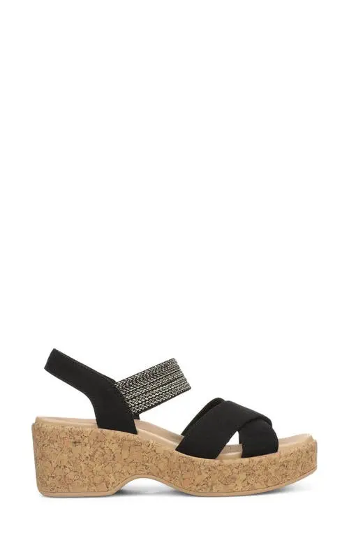 LIFESTRIDE Verity Platform Wedge Sandal - Black