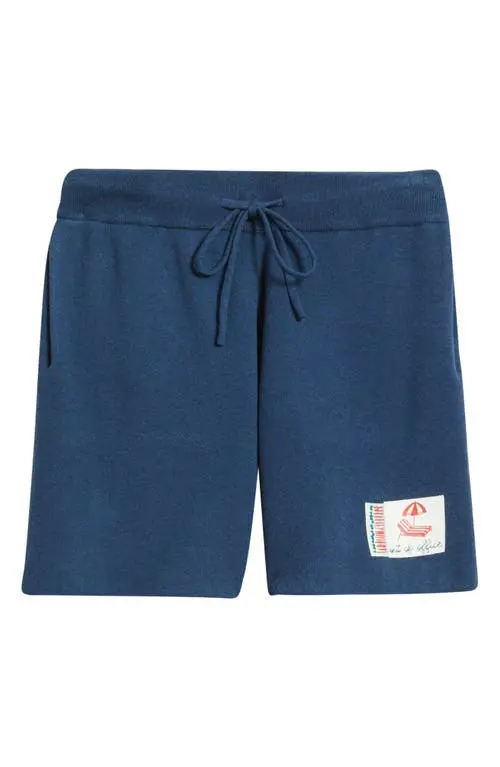 MAVRANS Out Of Office Drawstring Knit Shorts - Blue