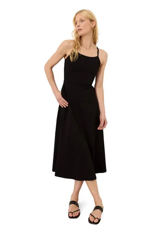 PACT Fit & Flare Midi Dress - Black