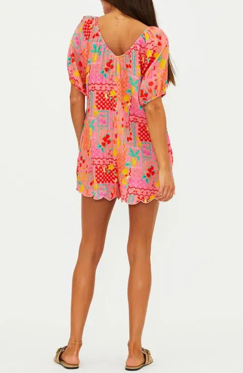 Beach Riot Ellery Printed Cotton Cover-up Romper