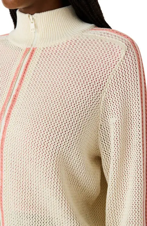 Steve Madden Open Stitch Zip-up Cardigan