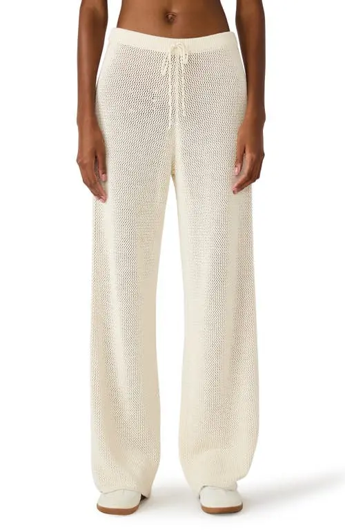 Steve Madden Paisley Open Stitch Wide Leg Pants
