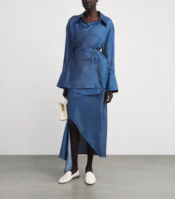 Palmer//harding Motion Denim Midi Skirt