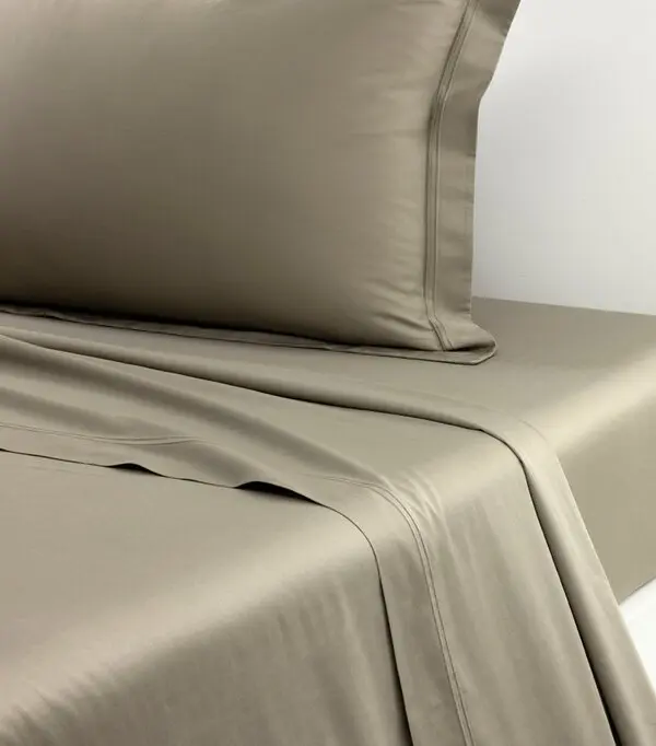 YVES DELORME Triomphe Kaki Flat Sheet - Green