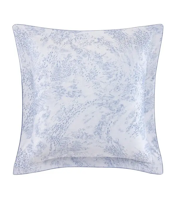 YVES DELORME Ecumes Square Oxford Pillowcase - Blue