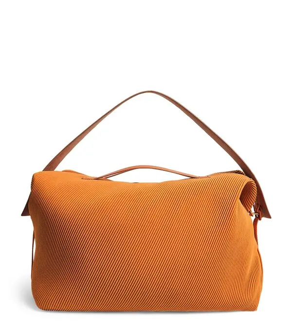 Issey Miyake Pleated Duffle Bag - Brown