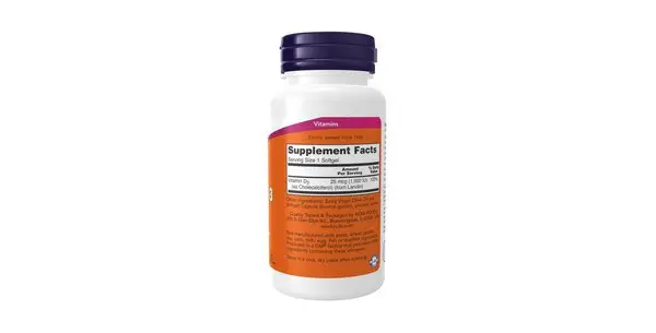 NOW FOODS Vitamin D-3 - No Color