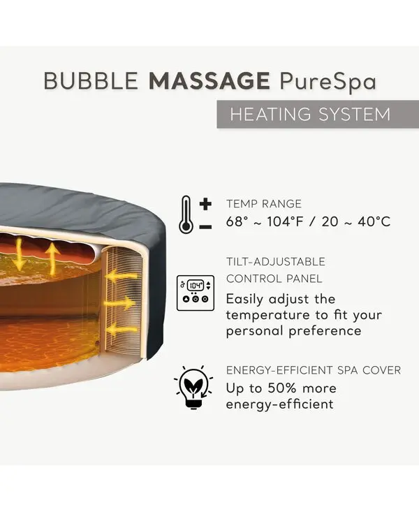 INTEX Purespa 4-person Bubble Massage Inflatable Hot Tub Spa Set