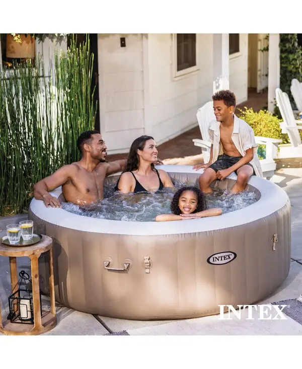 INTEX Purespa 4-person Bubble Massage Inflatable Hot Tub Spa Set