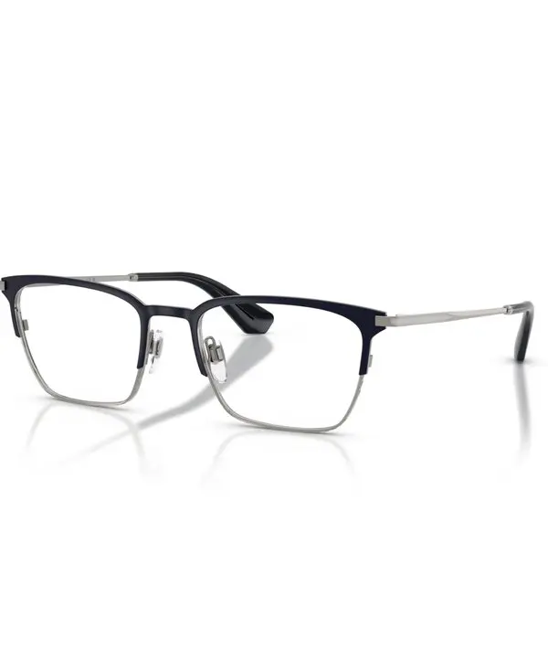 Burberry Rectangle Full Rim Eyeglasses - Blue,gunmetal