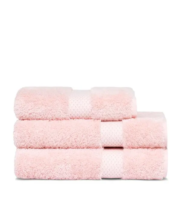 YVES DELORME Toile Hand Towel - Pink