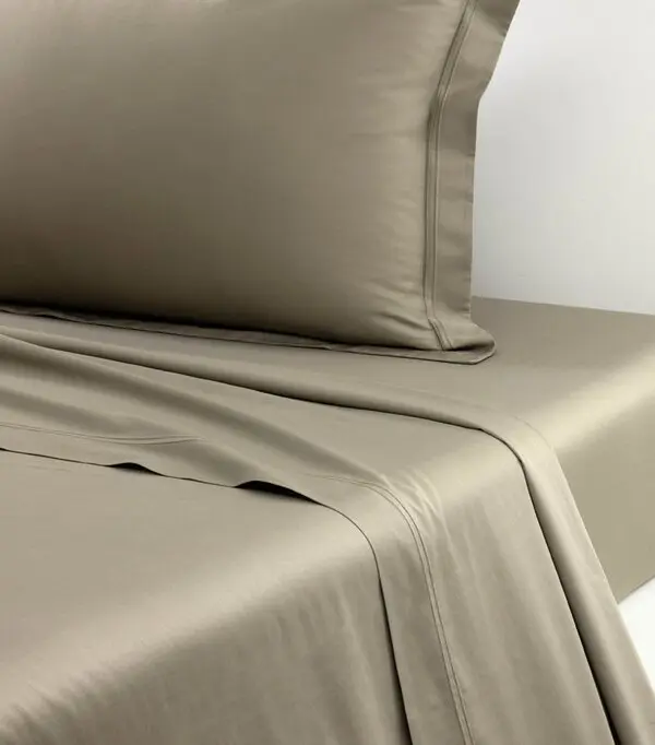 YVES DELORME Triomphe Kaki Flat Sheet