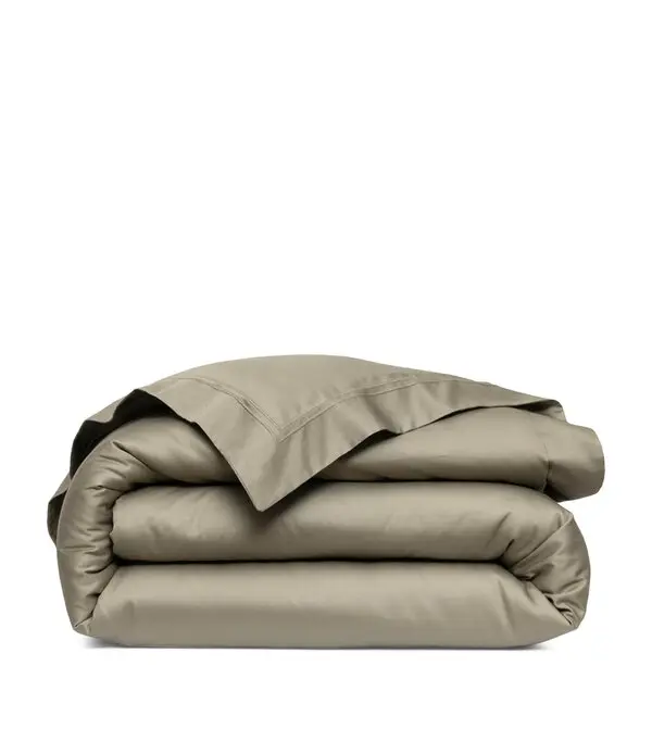 YVES DELORME Triomphe Kaki Super King Duvet Cover - Green