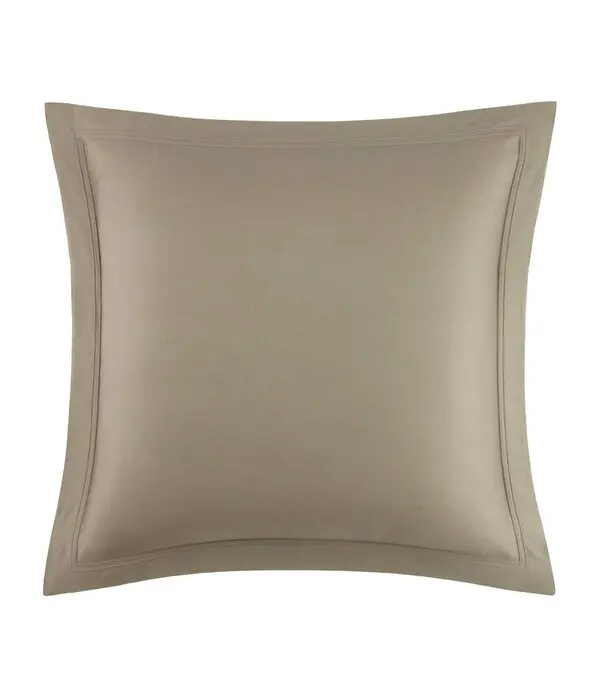 YVES DELORME Triomphe Kaki Square Oxford Pillowcase - Green