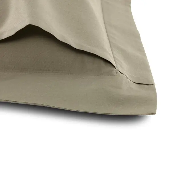 YVES DELORME Triomphe Kaki Square Oxford Pillowcase - Green