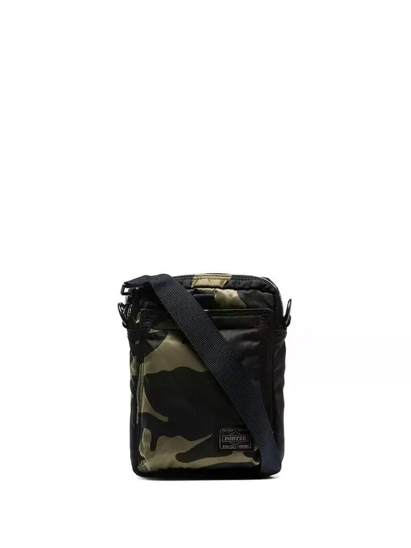 PORTER-YOSHIDA & CO Vertical Camouflage-print Shoulder Bag - Green