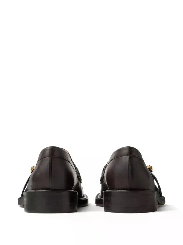 Versace Primo Leather Loafers