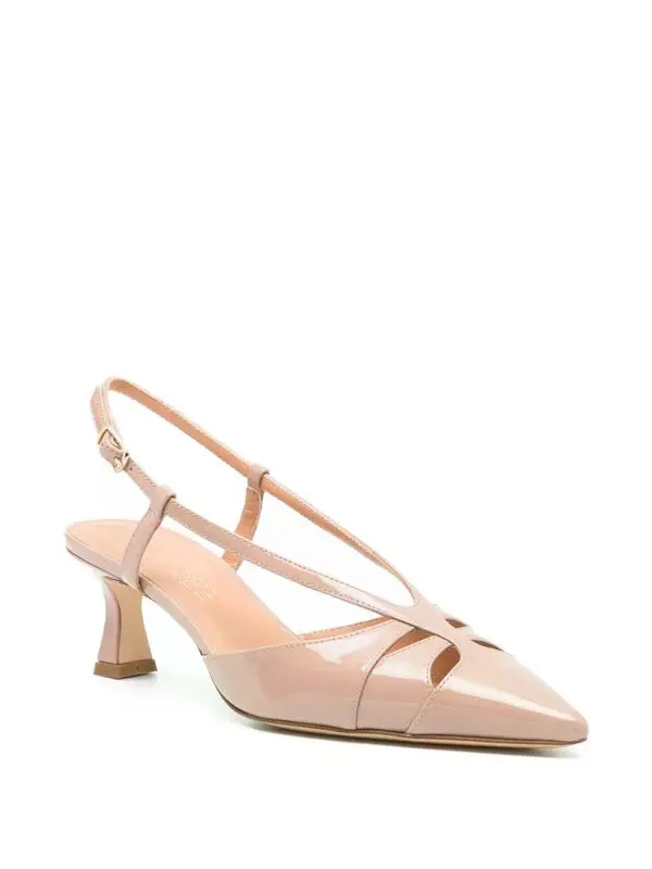JULIE DEE Cut-out Slingback Heeled Pumps