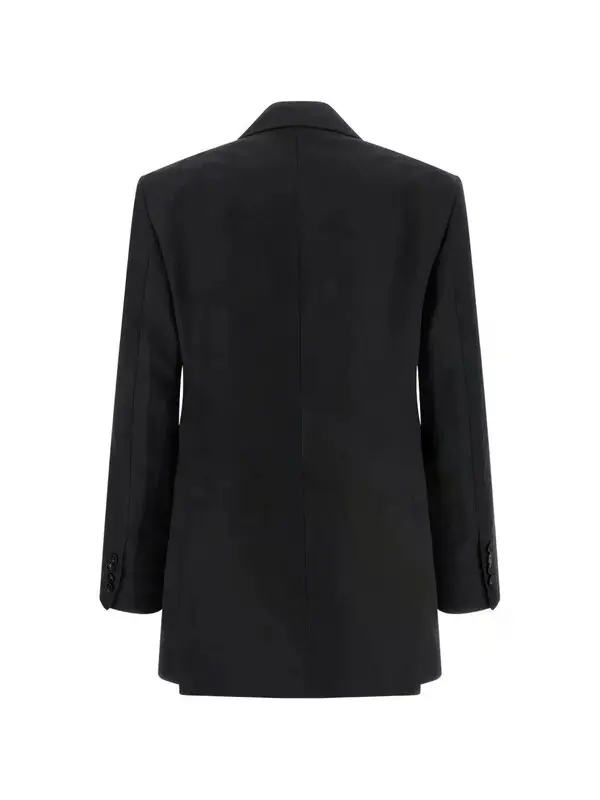 Alberto Biani Double-breasted Coat With Peak Lapels - Black