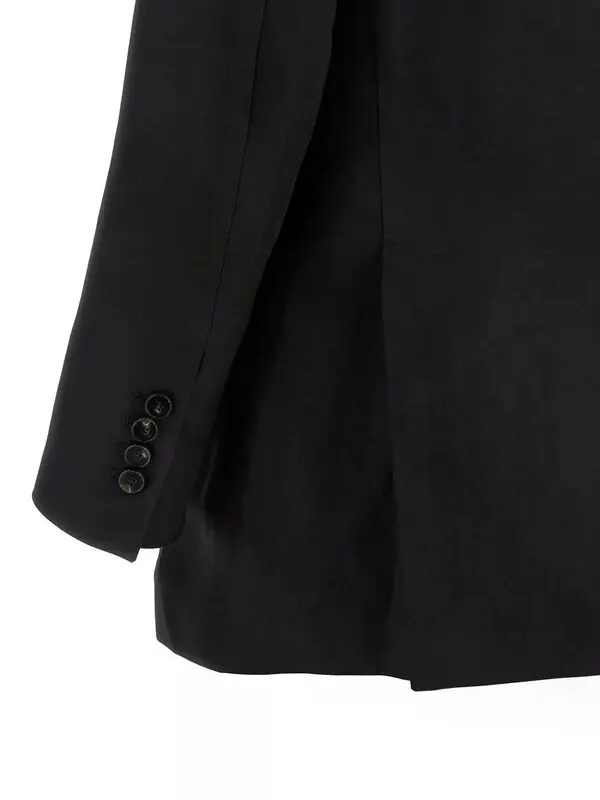 Alberto Biani Double-breasted Coat With Peak Lapels - Black