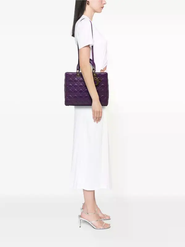Dior 2012 Large Lady Satchel - Purple