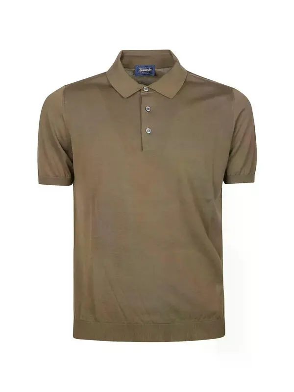 DRUMOHR Cotton Polo Shirt - Brown