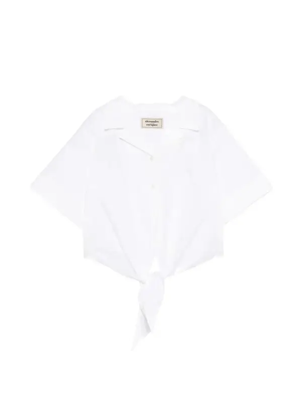 ALESSANDRO ENRIQUEZ Knot-detail Shirt - White