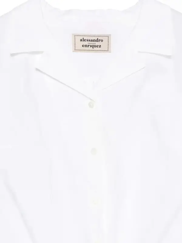 ALESSANDRO ENRIQUEZ Knot-detail Shirt - White