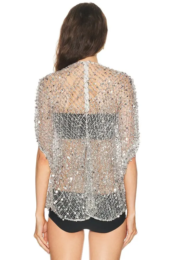 Lapointe Sequined Cape Top