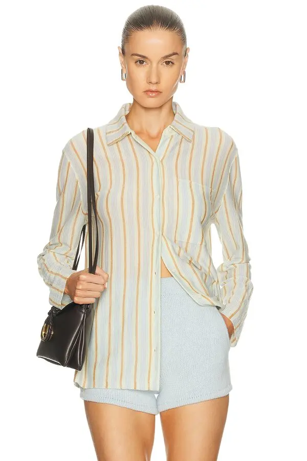 Guest In Residence Fine Stripe Showtime Shirt