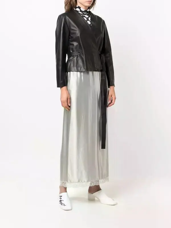 MAISON MARGIELA Wrap-style Leather Jacket