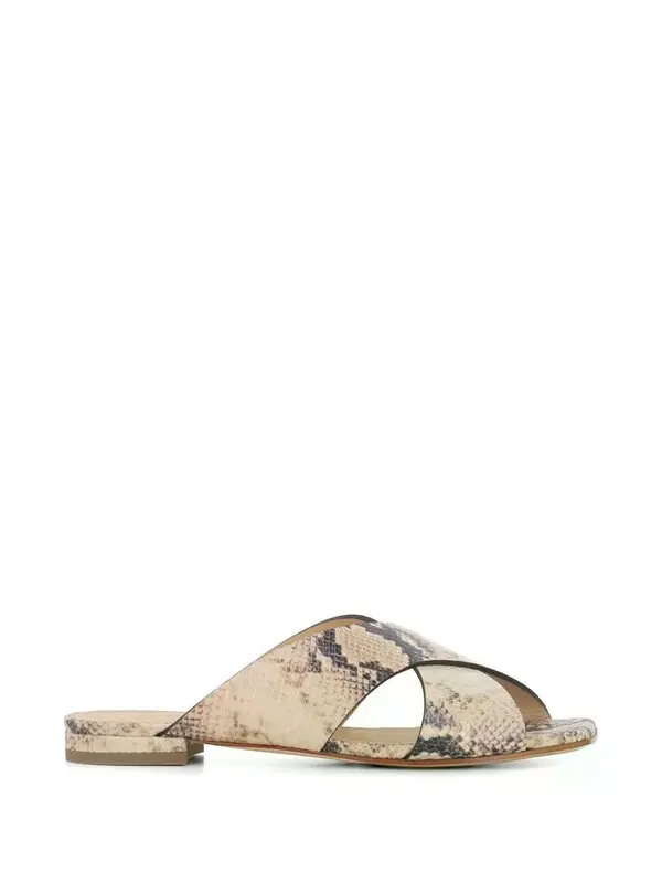 SERGIO LEVANTESI Nunzia Criss-cross Sandals - Neutrals
