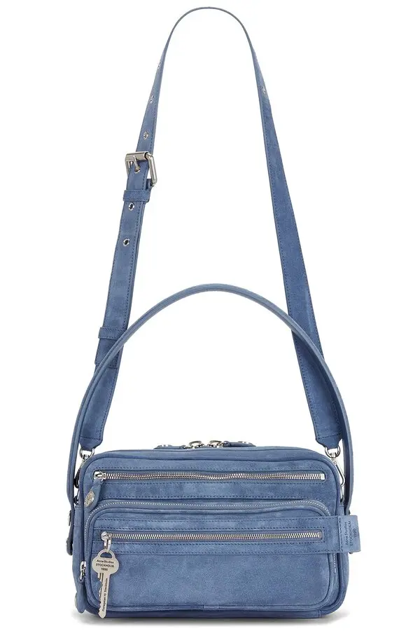Acne Studios Camero Party Suede Bag - Denim Blue
