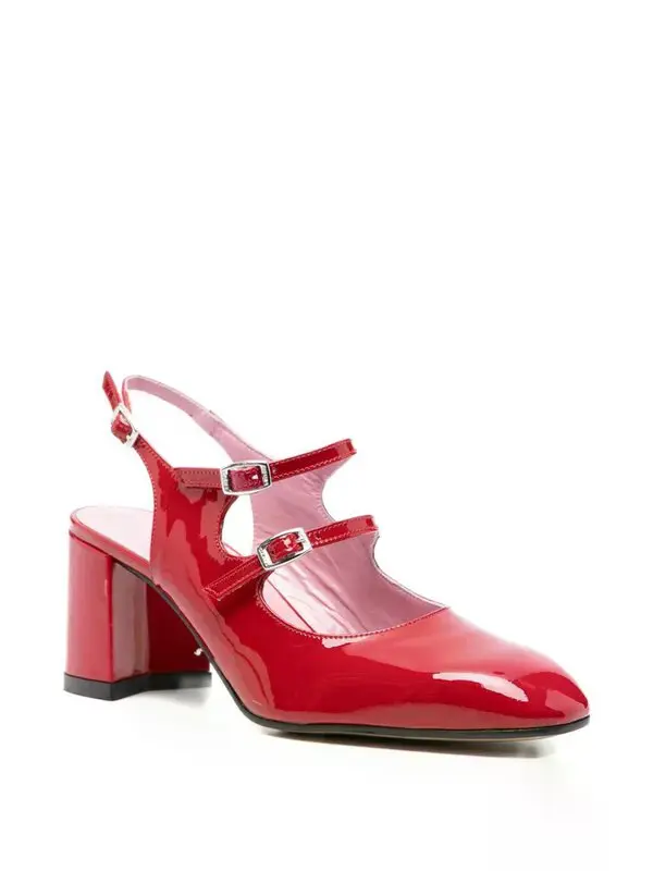 CAREL Banana Buckle-strap Pumps - Red