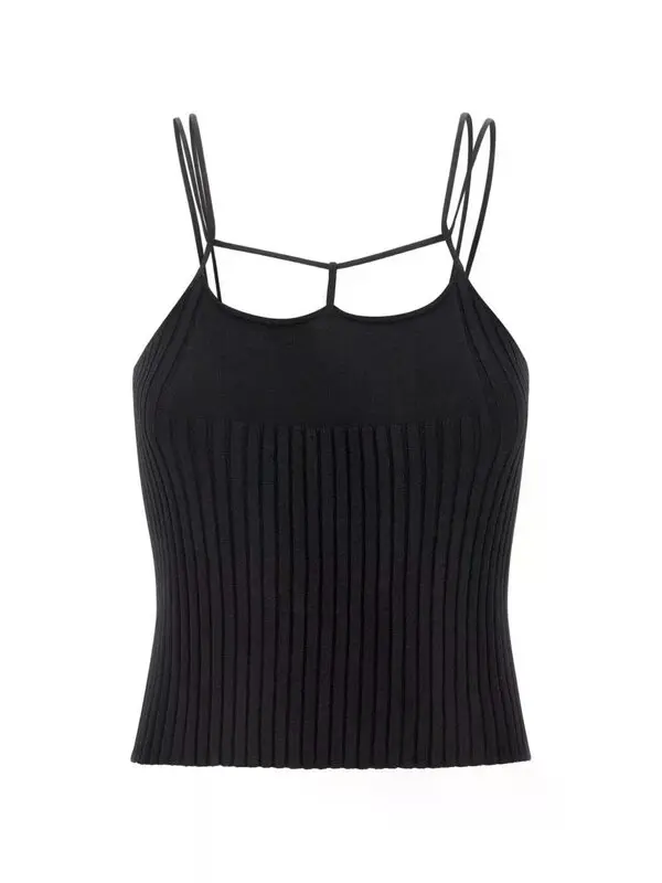 A. ROEGE HOVE Corin Ribbed Knit Tank Top - Black
