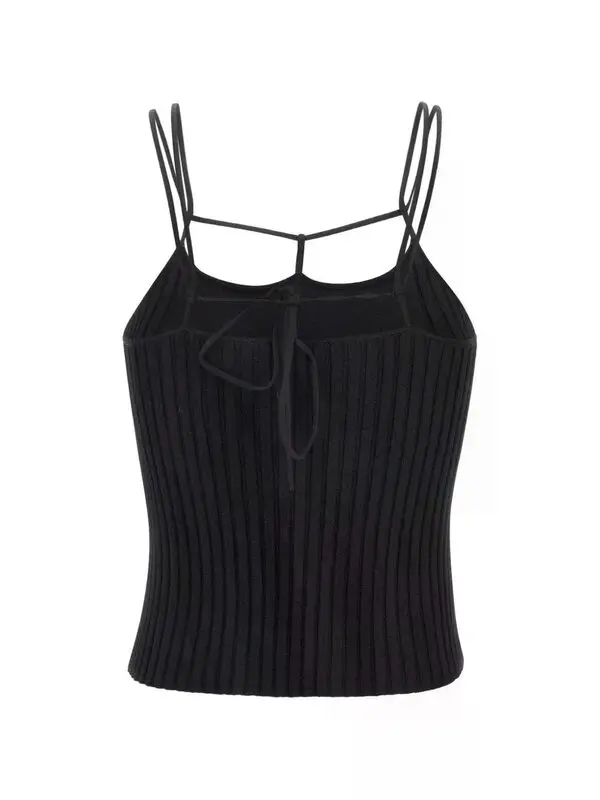 A. ROEGE HOVE Corin Ribbed Knit Tank Top - Black