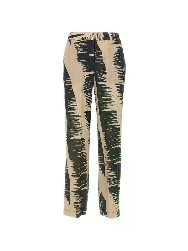KAOS Brushstroke Print Straight Trousers