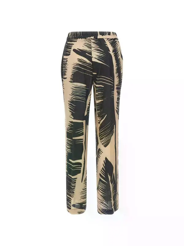 KAOS Brushstroke Print Straight Trousers