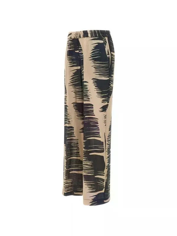 KAOS Brushstroke Print Straight Trousers