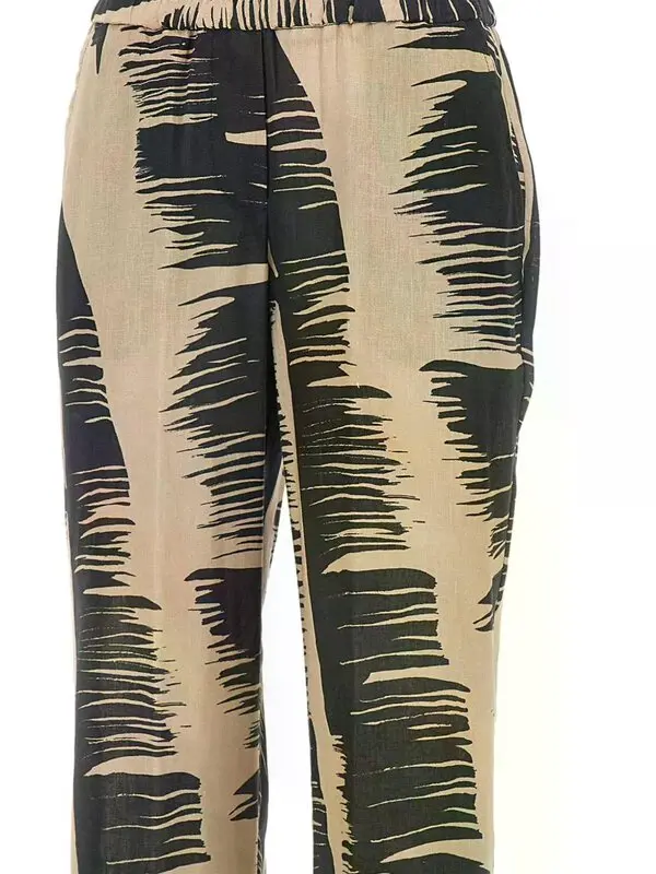 KAOS Brushstroke Print Straight Trousers