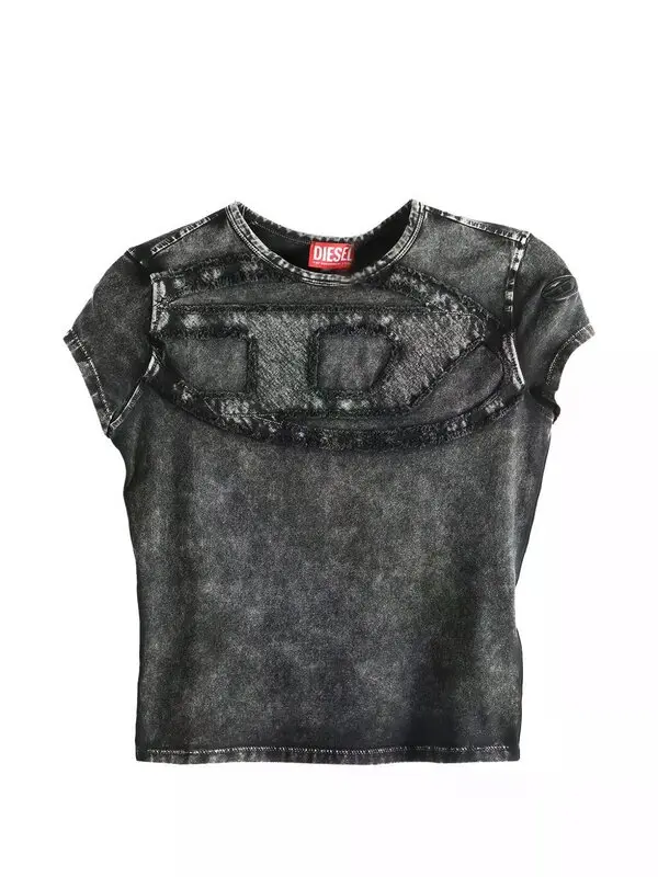 DIESEL® T-mely Cup-detail T-shirt - Grey