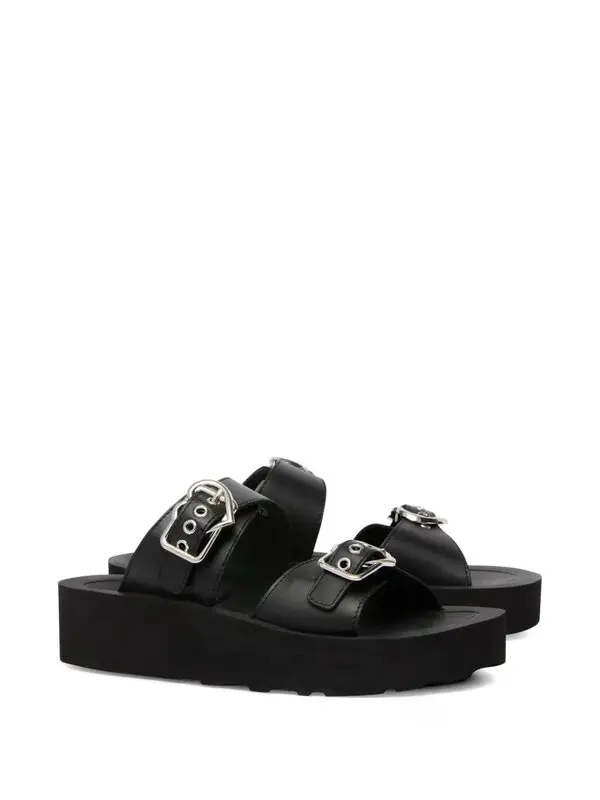 Moschino Buckle Strap Platform Sandals