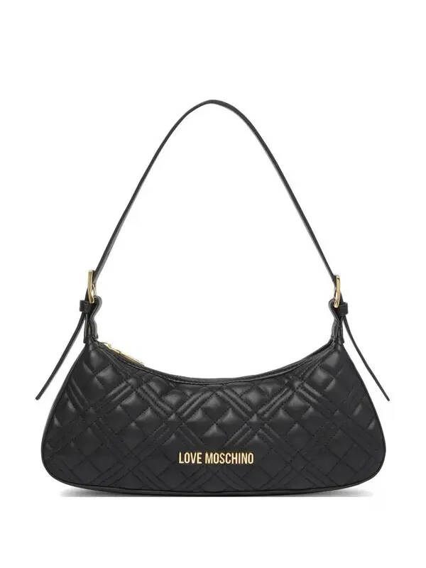 Moschino Quilted Shoulder Bag - Black