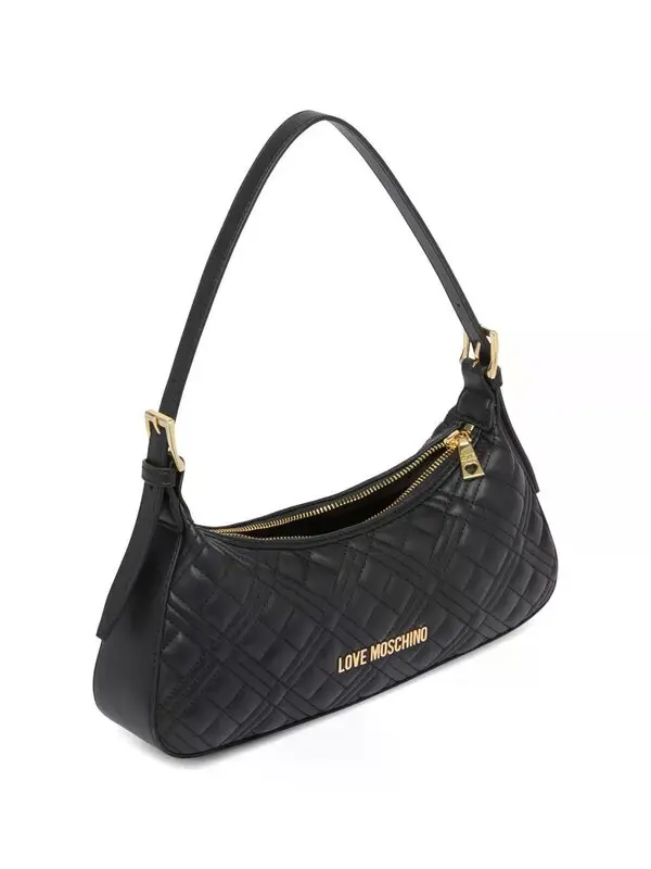 Moschino Quilted Shoulder Bag - Black