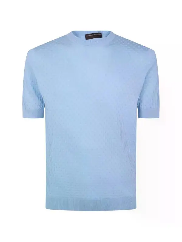 FILIPPO DE LAURENTIIS Short Sleeve Textured Knit Top