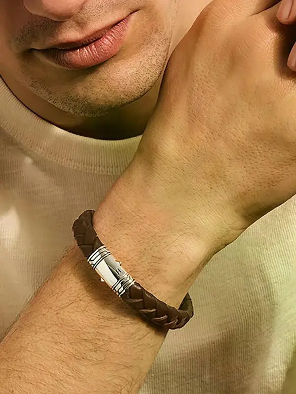 John Hardy Braided Leather Bracelet - Brown