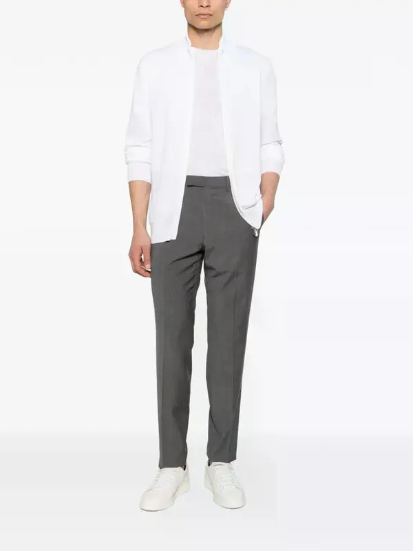 GRAN SASSO Zip-up Cotton Cardigan